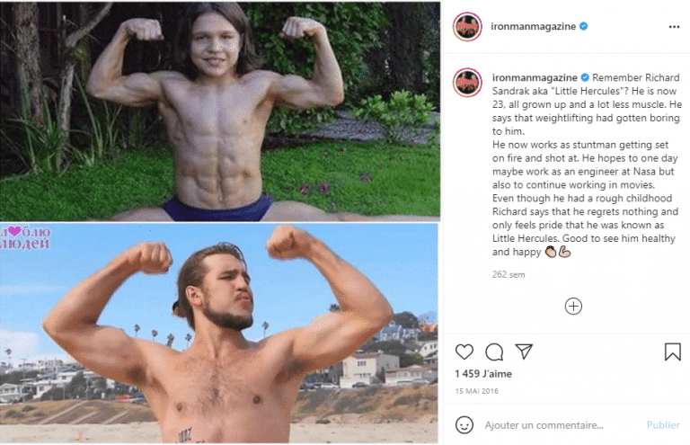 Richard Sandrak : l'évolution physique du "Petit Hercule" jusqu'à ...