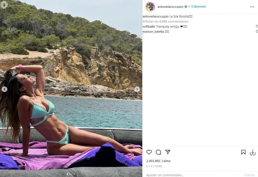 Antonella Roccuzzo En Bikini La Femme De Lionel Messi Dévoile Son