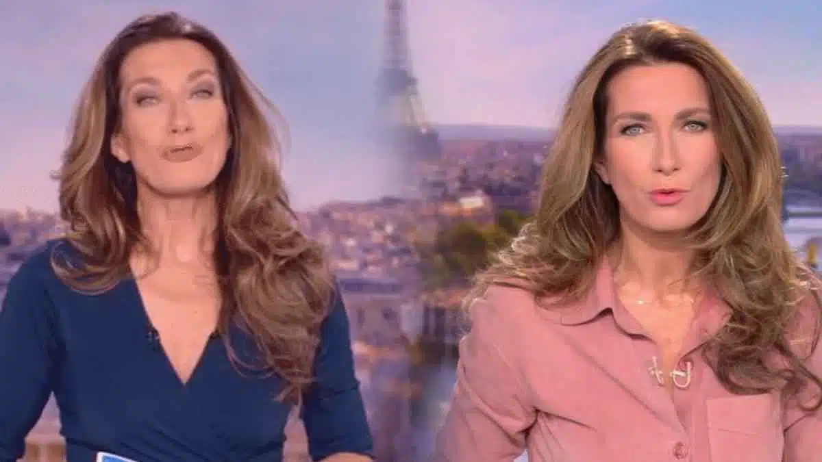 Anne-Claire Coudray sans soutien-gorge au JT de TF1 : la séquence ...